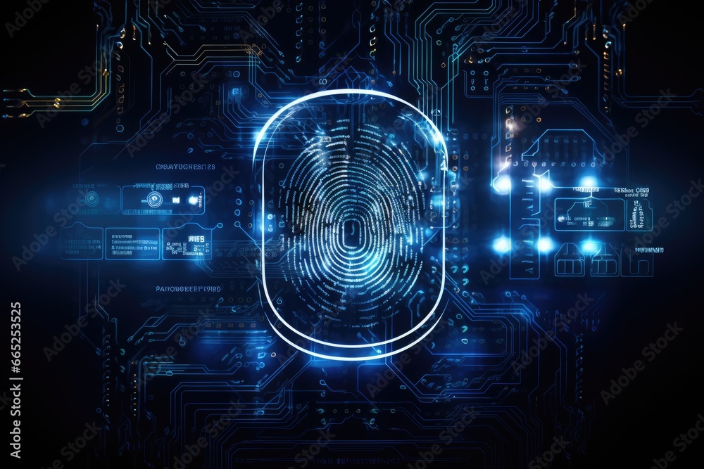 Biometric identification fingerprint scanning . The system of ...