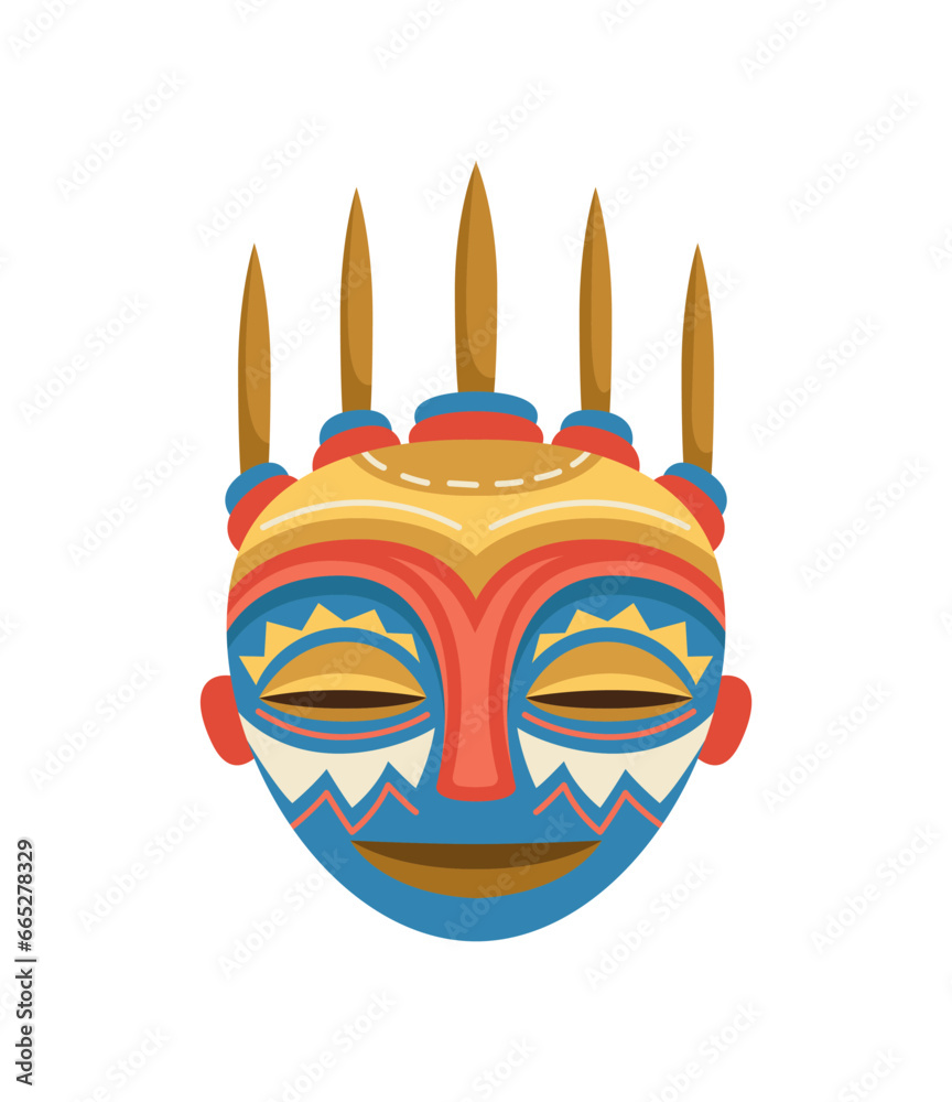 African mask concept. Traditional element of clothes for Africa ...