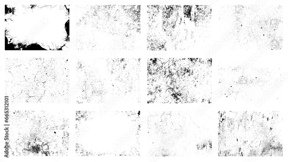 Grunge Texture Vector Collection Set With Gritty Scratches For Vintage ...