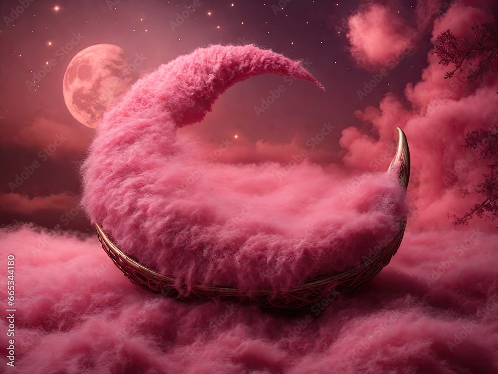 Moon Newborn Digital Backdrop, NEWBORN DIGITAL BACKDROP, for Baby Girl ...