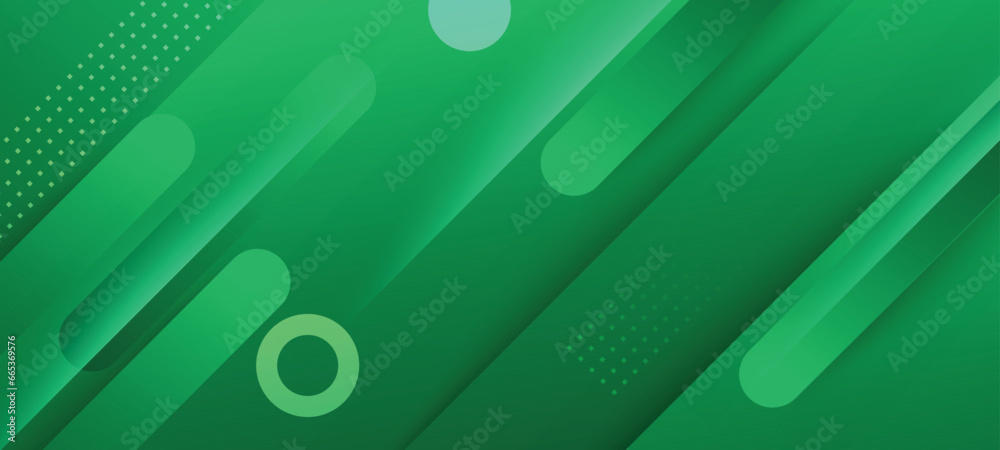 abstract dark green geometric banner background with diagonal round ...