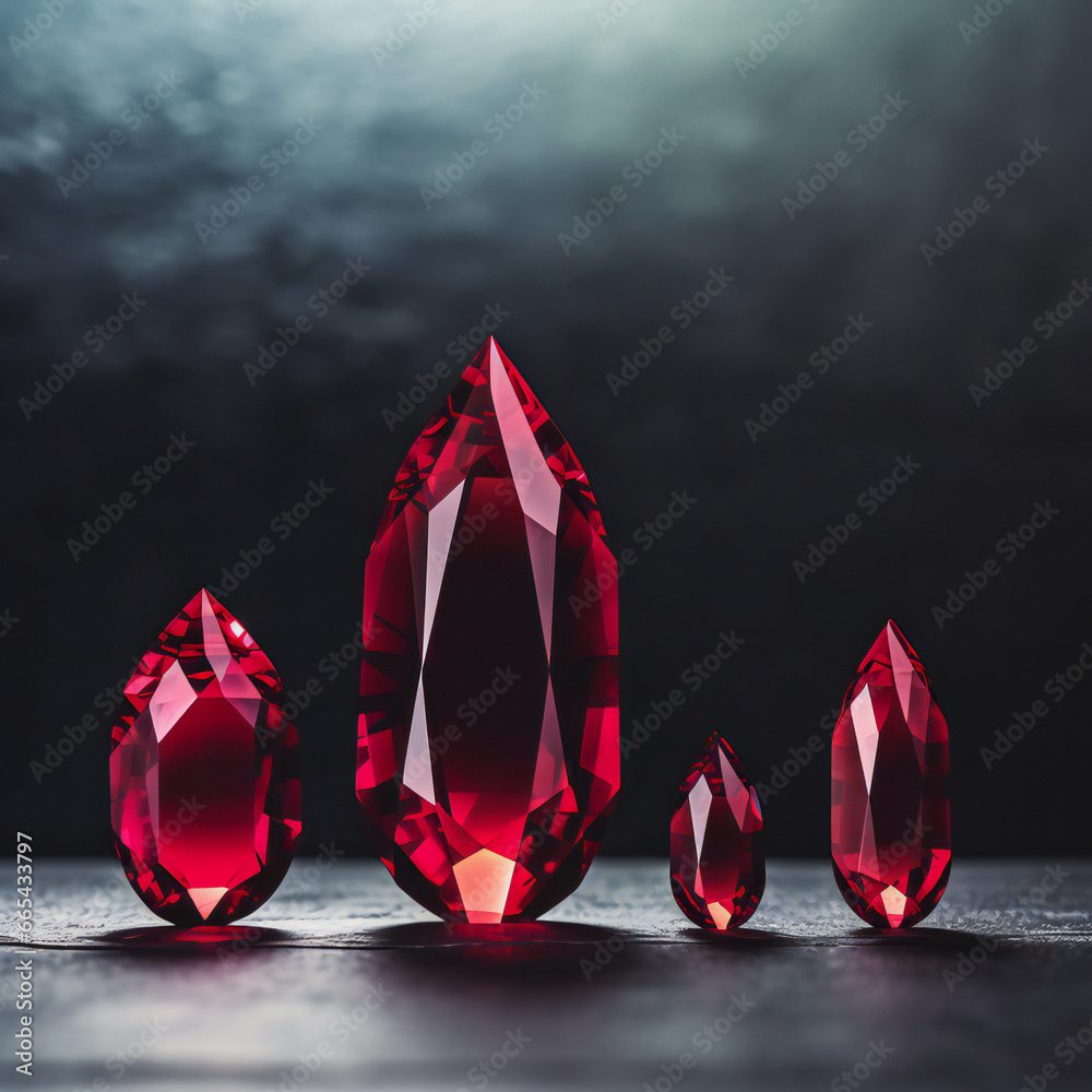Ruby come to life in a symphony of colors and brilliance. Each facet ...