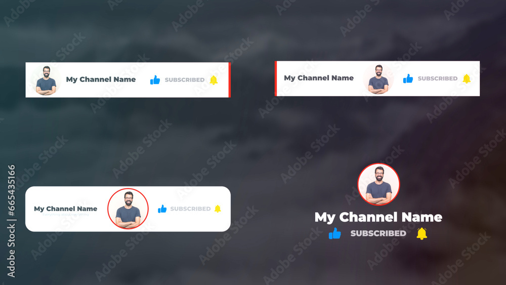 Classic Subscribe Panels Stock Template | Adobe Stock