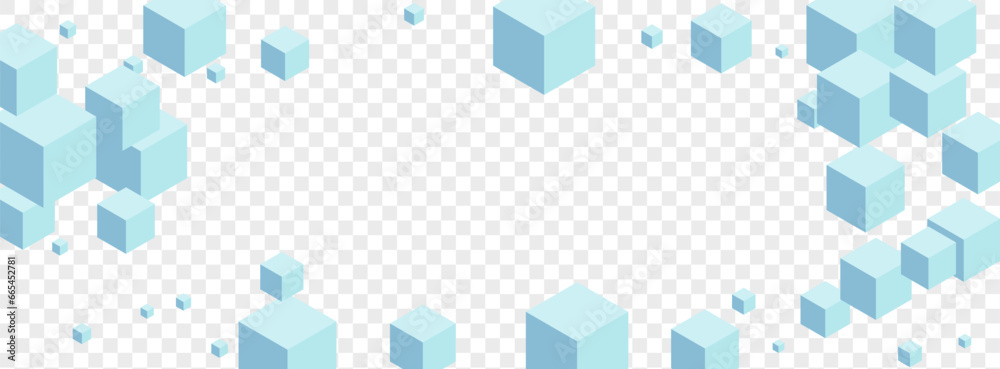 Grey Block Background Transparent Vector. Box Shape Design. White Cubic ...