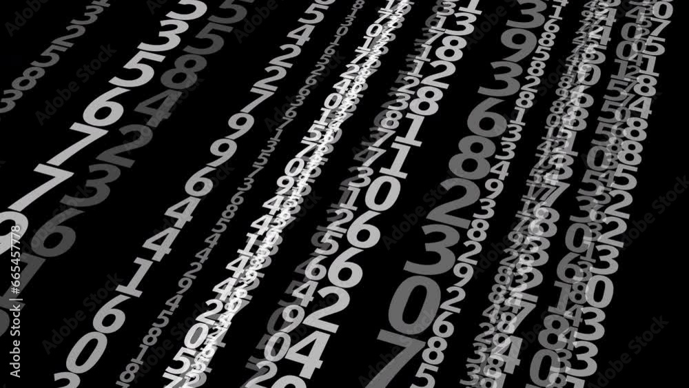 Infographic design moving numbers in abstract animation for statistical ...