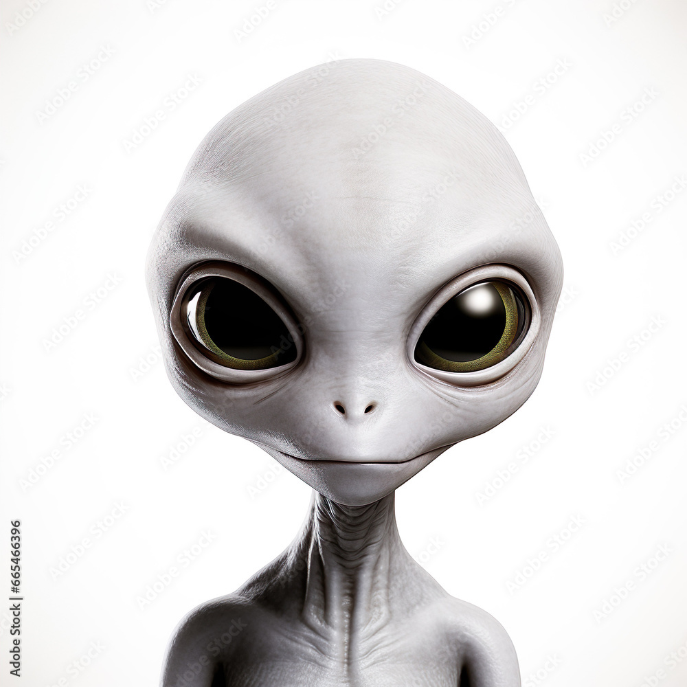 Alien head scary future face portrait realistic generative AI ...