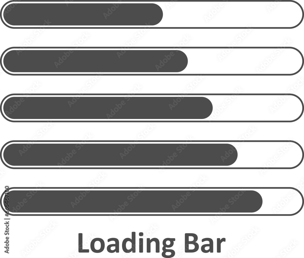 Loading Bar Vector Set Of Progress Bar Stock Vector Adobe Stock