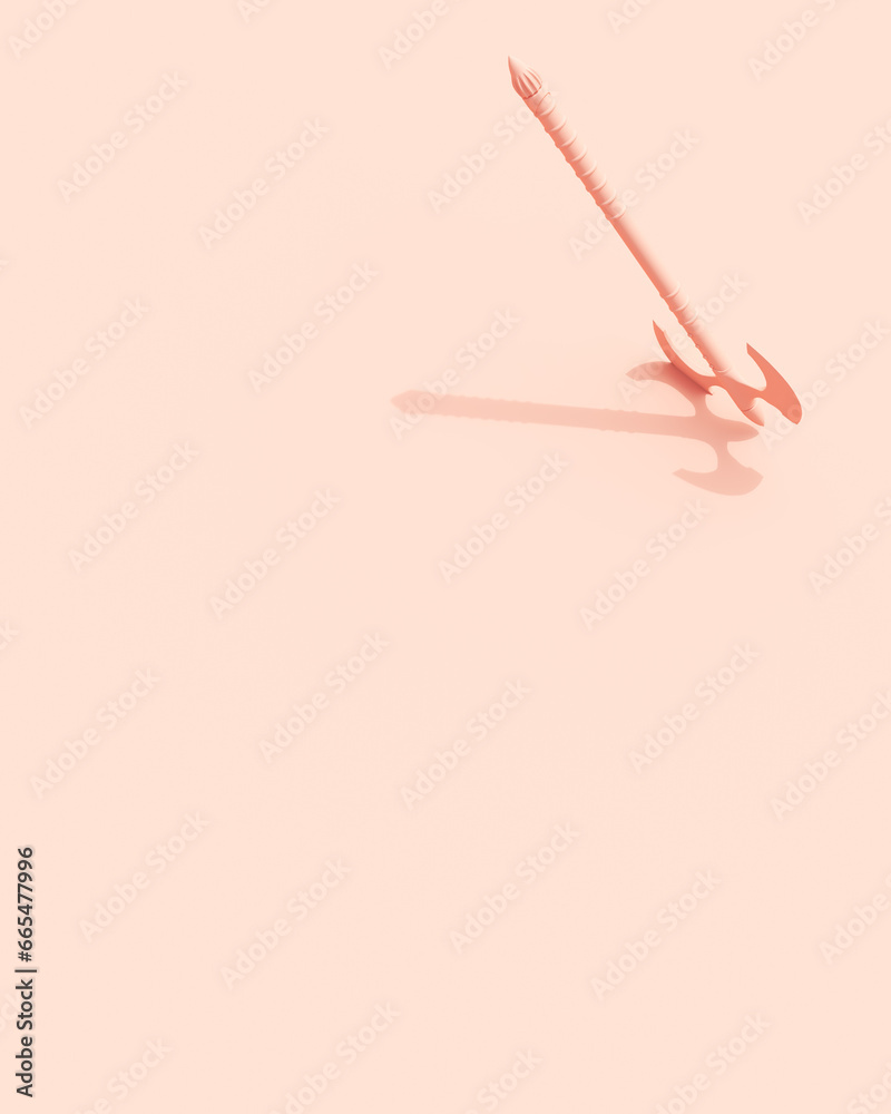 Rose pink Halloween axe pink peach background wallpaper 3d illustration ...