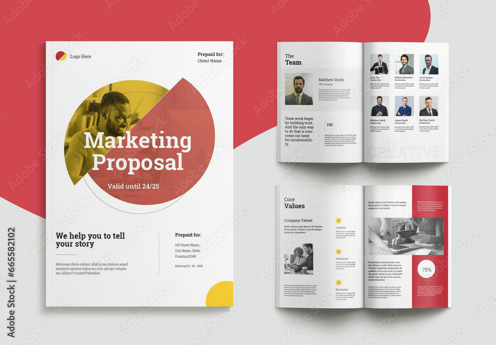 Marketing Proposal Template Stock Template | Adobe Stock