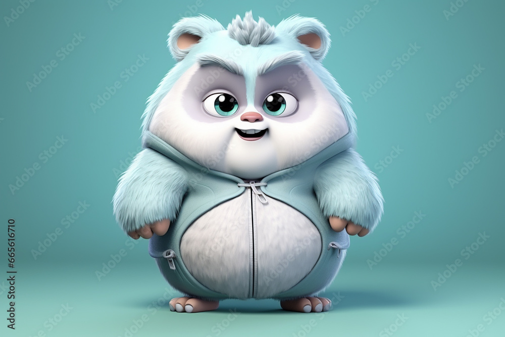 "Adorable chubby creature with a quirky face – tiny eyes peeking out ...