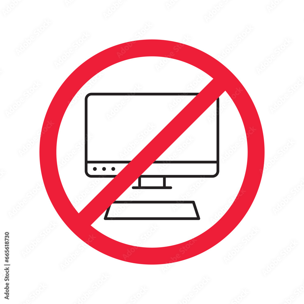 Forbidden Prohibited Warning, caution, attention, restriction label ...