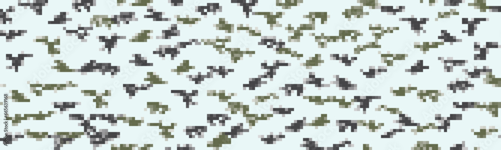 Acupat seamless pixel winter white army camo pattern. Digicam mosaic ...