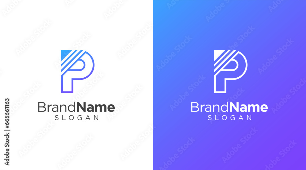 Letter P logo design for various types of businesses and company ...