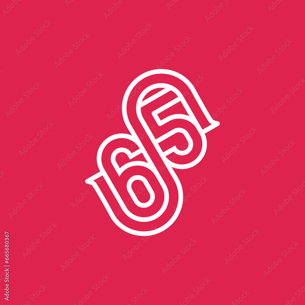 the logo consists of the letter S and number 65 combined. Outline and ...