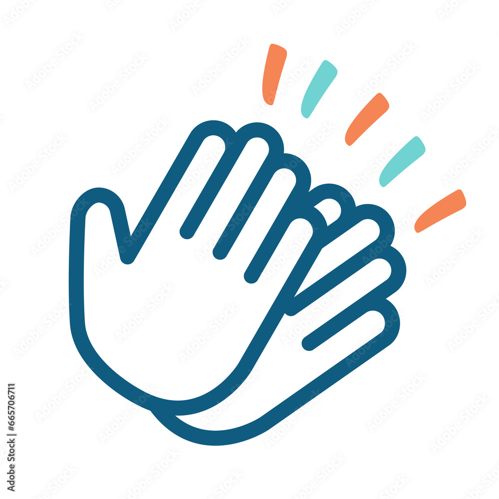 Clapping hands / transparent background Stock Illustration | Adobe Stock