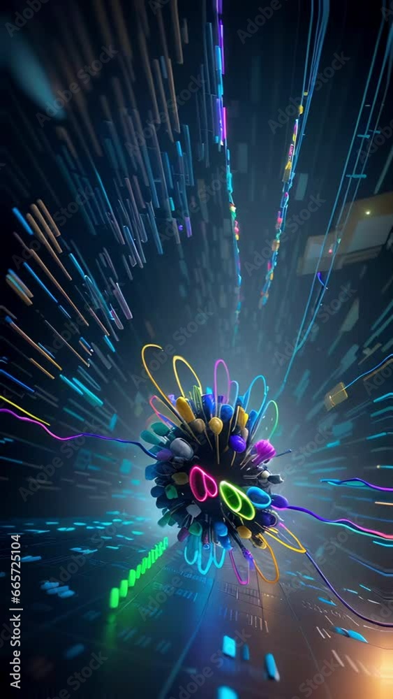 Chromosomes align, DNA strands intertwined, moving fluidly as they ...