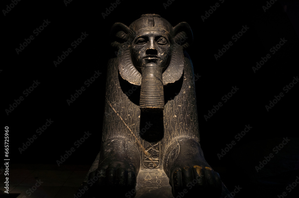 Cairo, Egypt - October 23, 2022: Statue of the Hyksos Sphinx of King ...