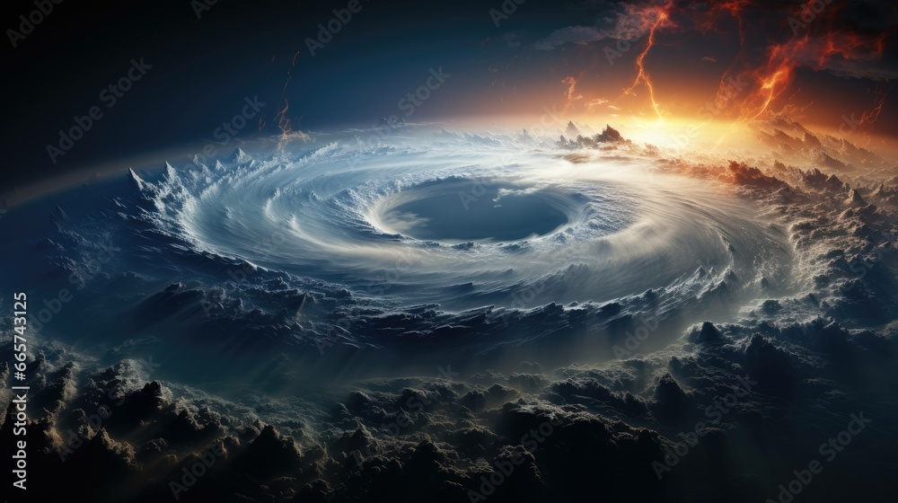 stunning satellite imagery revealing a colossal hurricane, with its eye ...