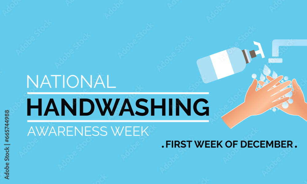 Vector illustration design concept of National Hand washing Awareness ...