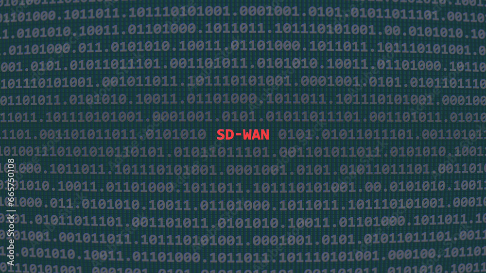 Cyber Attack Sd Wan Vulnerability Text In Binary System Ascii Art Style Software Defined Wide
