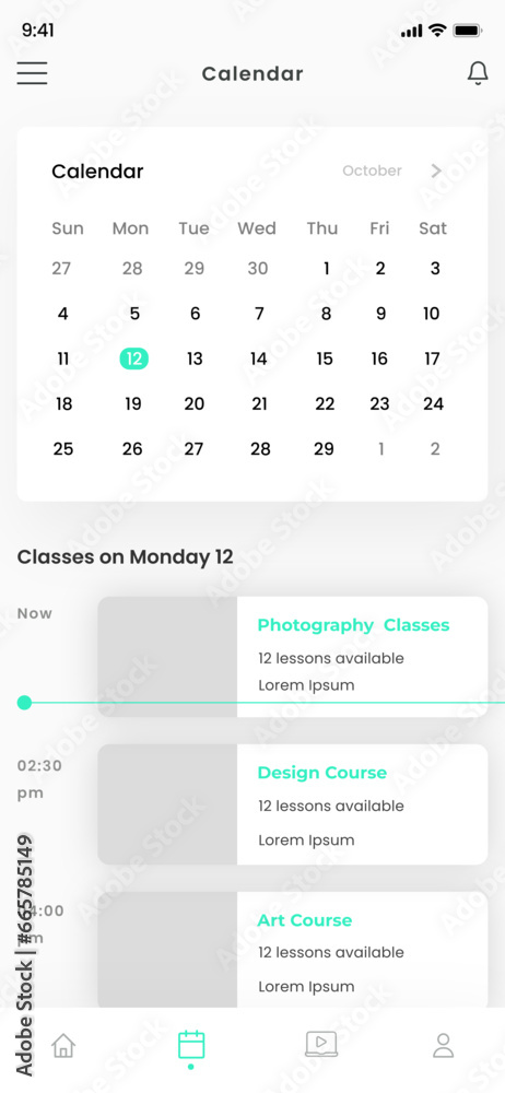 Online Learning Platform, Learn School and Student Class Mobile App Ui ...