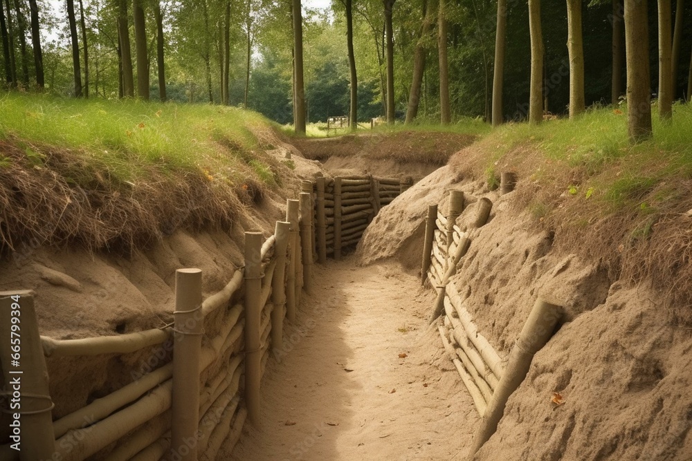 Famous WW1 trench in Belgium, known as Trench of Death in Flanders ...