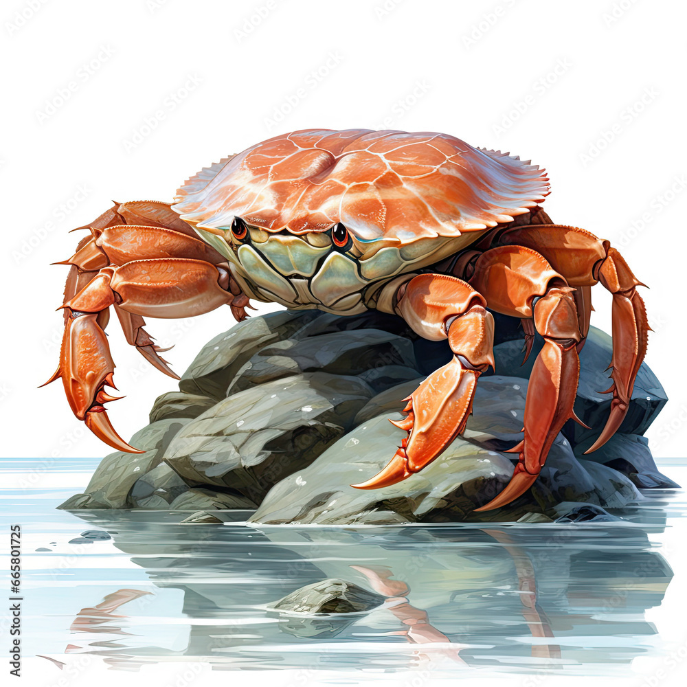 Realistic Crab Mother Nature , Medieval Fantasy RPG Illustration Stock ...