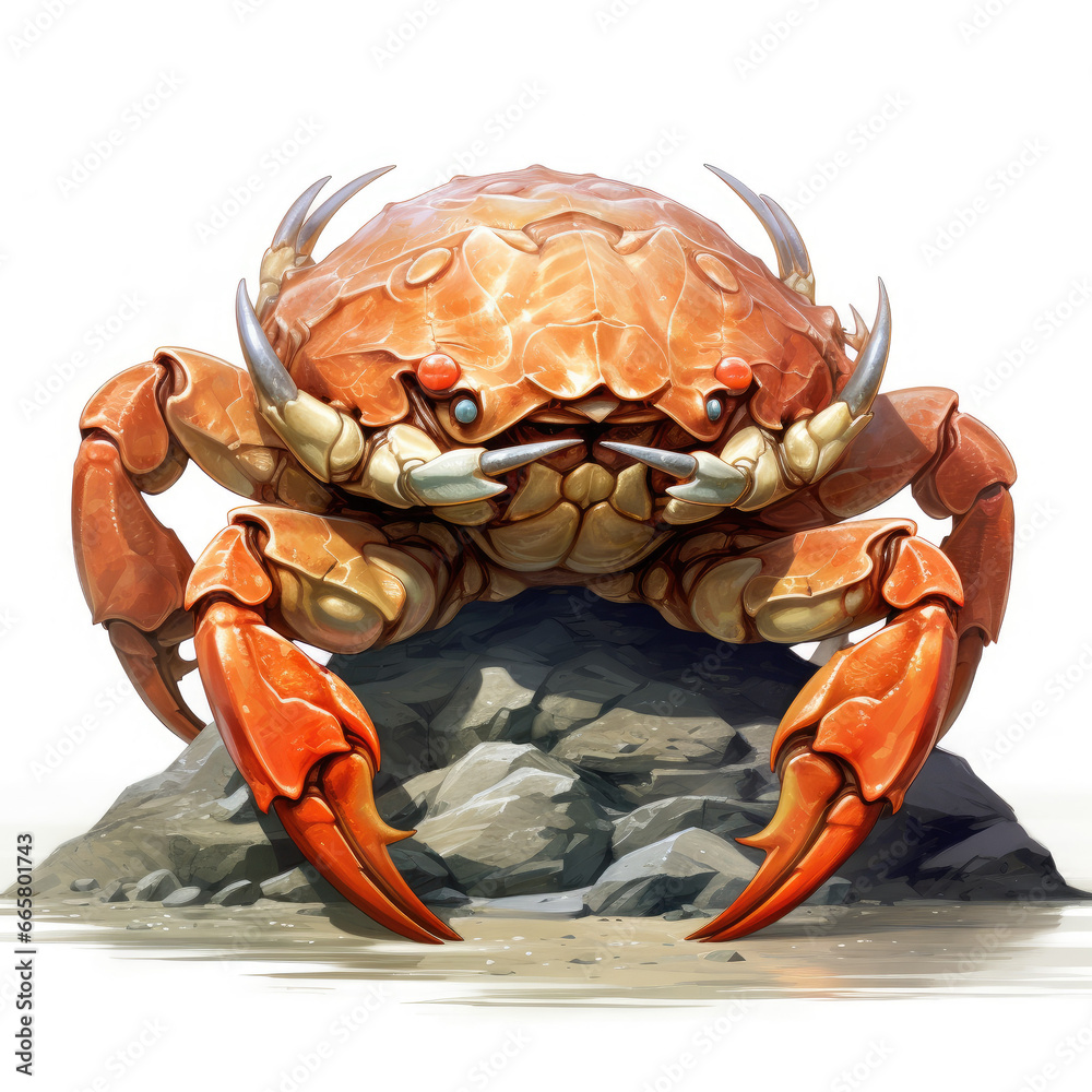 Realistic Crab Underwater Delight. , Medieval Fantasy RPG Illustration ...