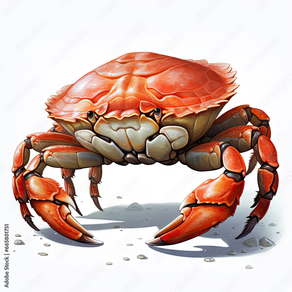 Realistic Crab - Full Body , Medieval Fantasy RPG Illustration Stock ...