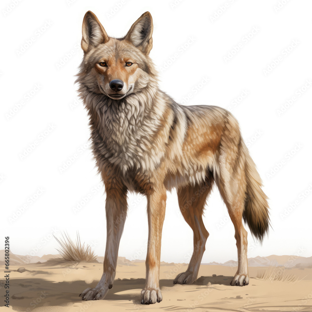 Realistic Jackal in Digital Art , Medieval Fantasy RPG Illustration ...