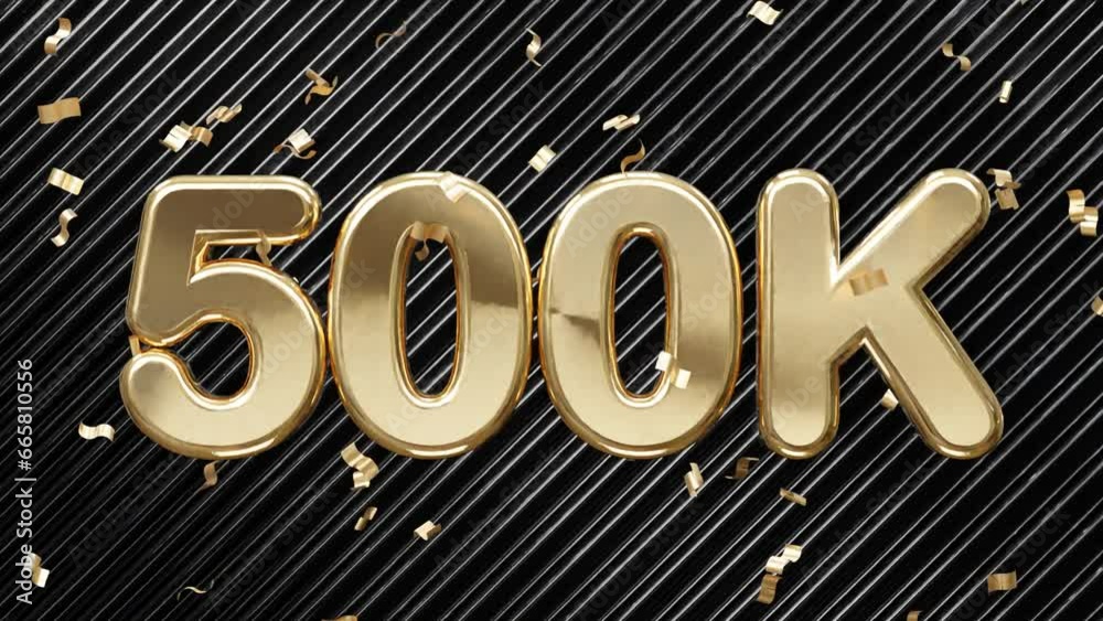 500k animation template confetti motion video high resolution Stock ...