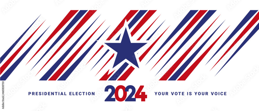 Vote 2024 Presidential Election in USA, Political election campaign ...