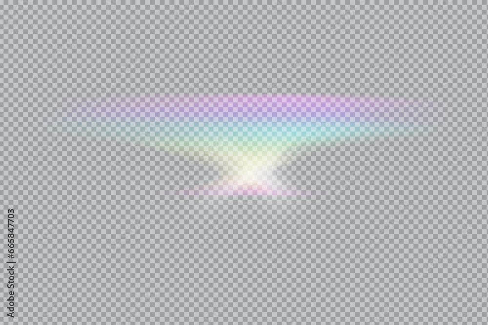 prism rainbow light. Overlay light effect.Stock vector illustration in ...