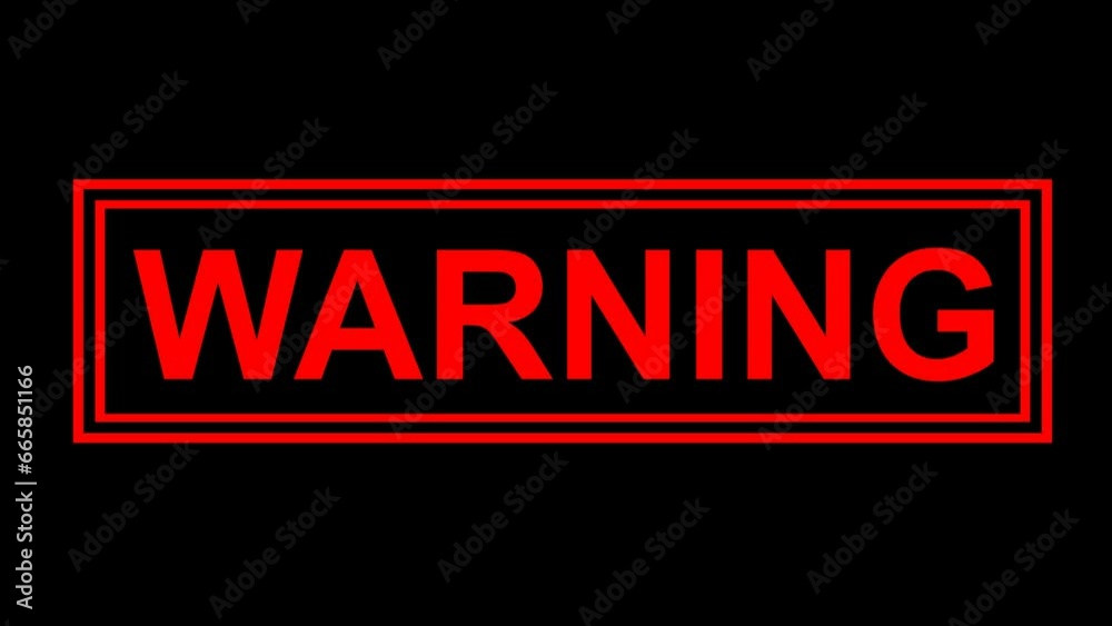 Vidéo Stock video animation text warning, alert message concept. On a ...