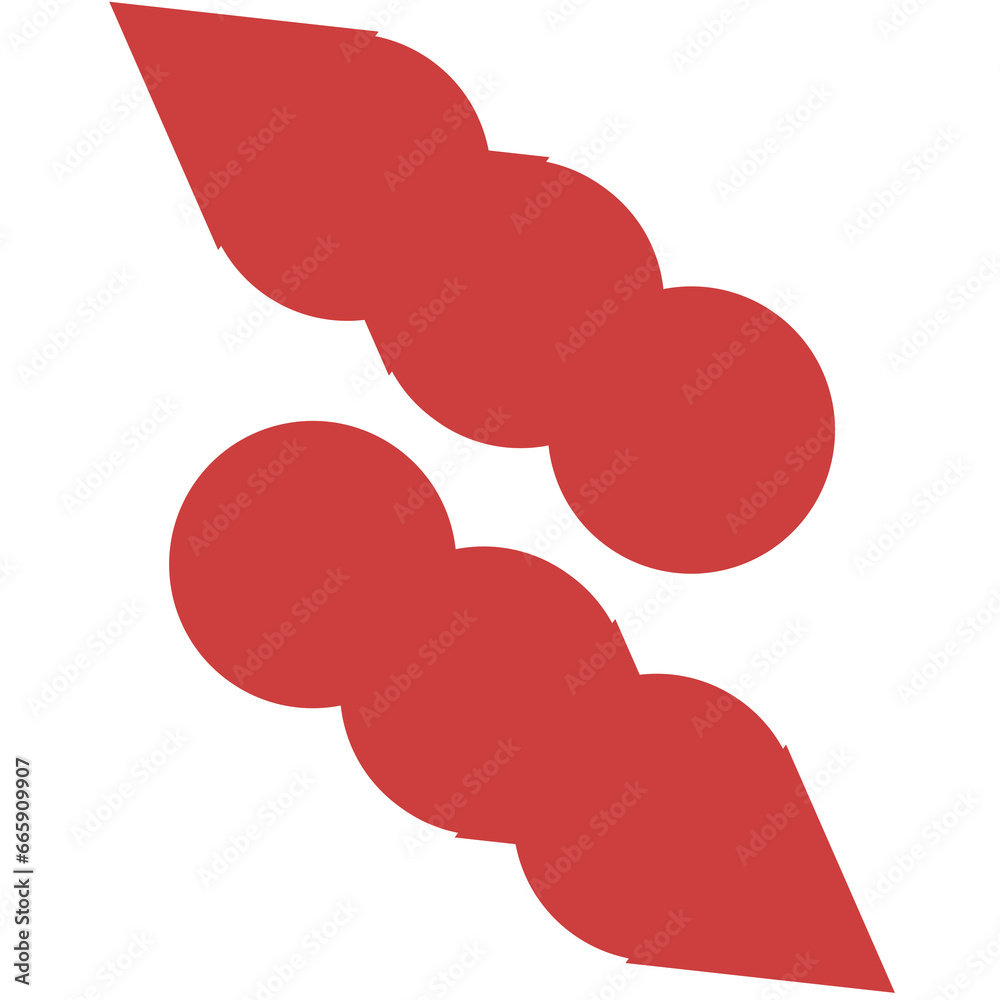 Digital png illustration of red abstract shape on transparent ...