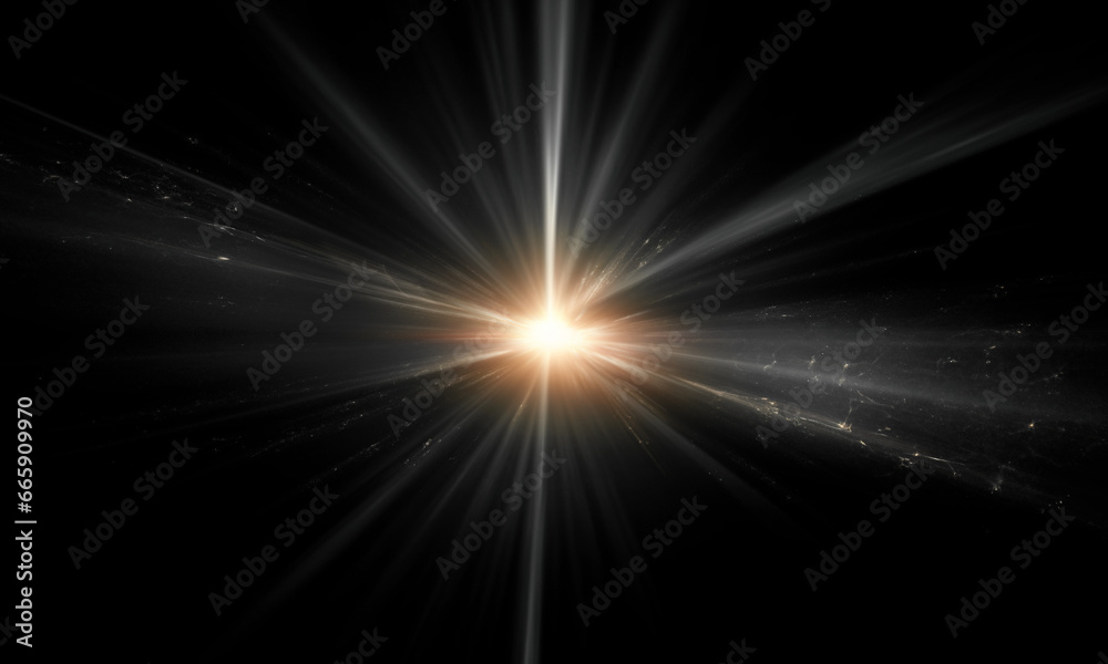 Poster Light effect ray shining sun bright flash Special lens flare ...