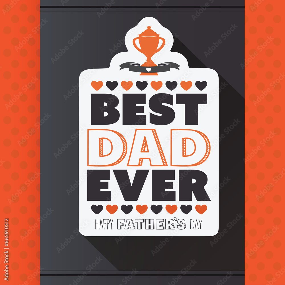 Digital png illustration of badge with best dad ever text on ...