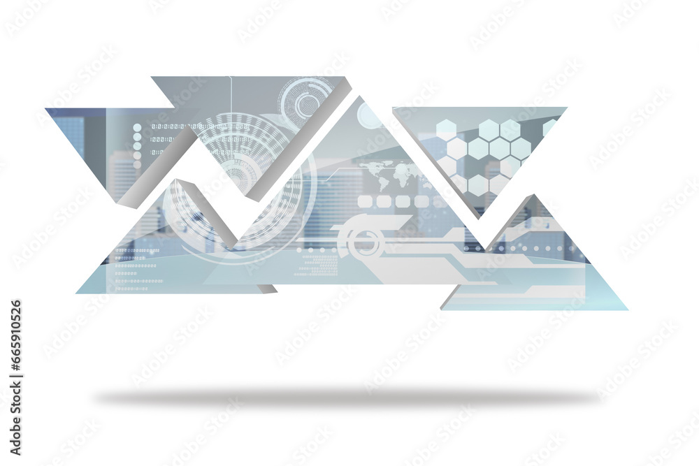 Digital png illustration of abstract triangular shapes on transparent ...