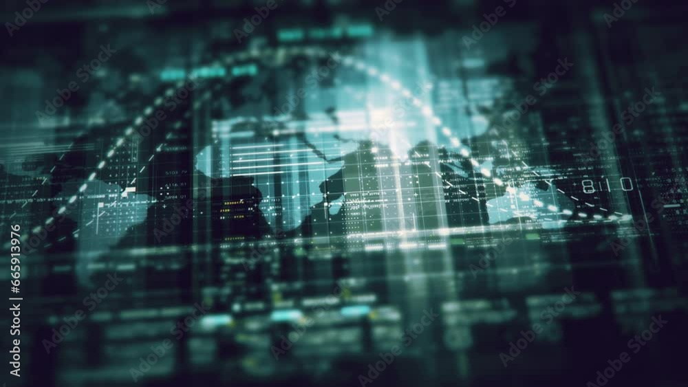 Immersive data matrix simulation UI with cutting-edge digital ...