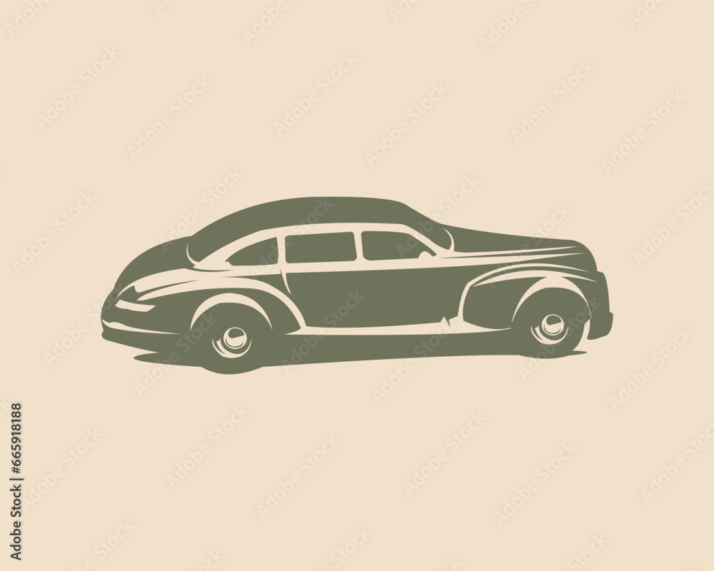 vintage car Rolls-Royce Phantom isolated worn background. best for logo ...