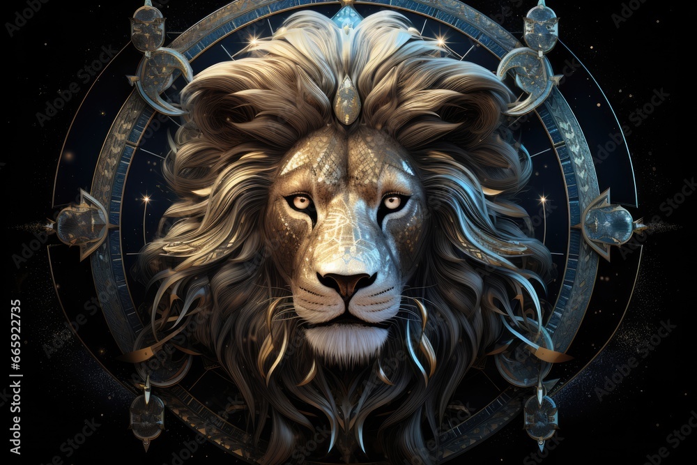 Zodiac Leo Symbol Leo the lion star sign The constellation of Leo is a ...