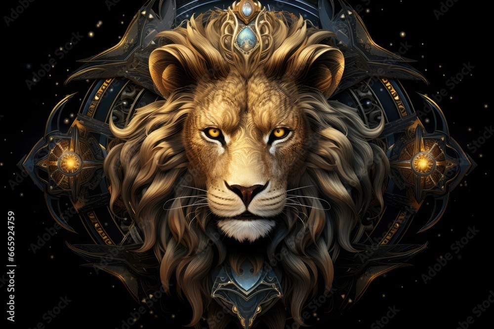 Zodiac Leo Symbol Leo the lion star sign The constellation of Leo is a ...