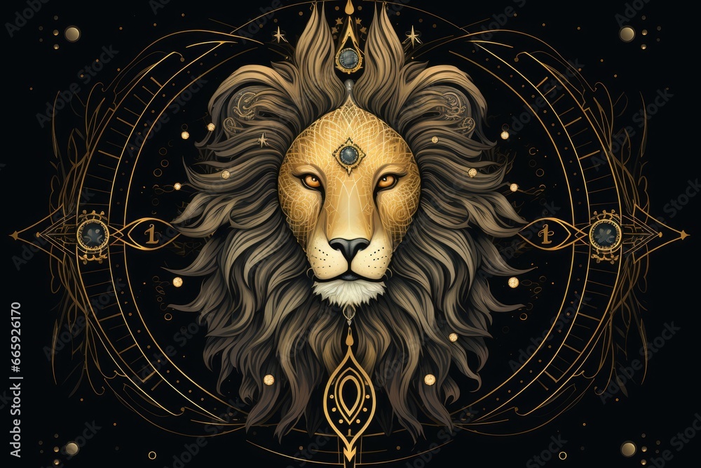 Zodiac Leo Symbol Leo the lion star sign The constellation of Leo is a ...