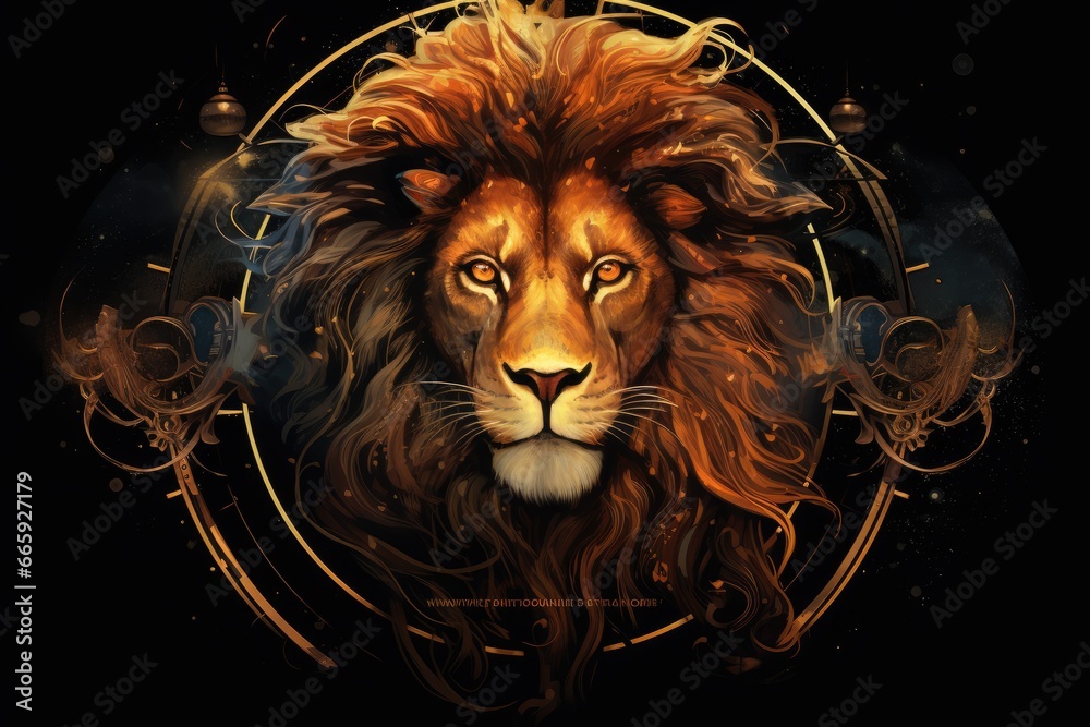 Zodiac Leo Symbol Leo the lion star sign The constellation of Leo is a ...