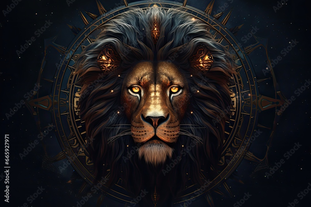 Zodiac Leo Symbol Leo the lion star sign The constellation of Leo is a ...