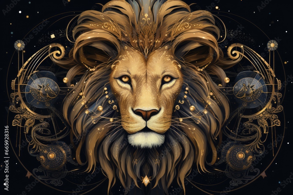Zodiac Leo Symbol Leo the lion star sign The constellation of Leo is a ...