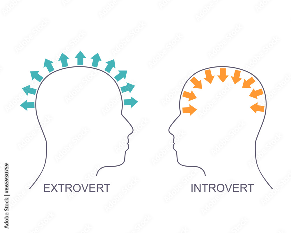 Photo & Art Print Introvert and extrovert comparison, JEGAS RA