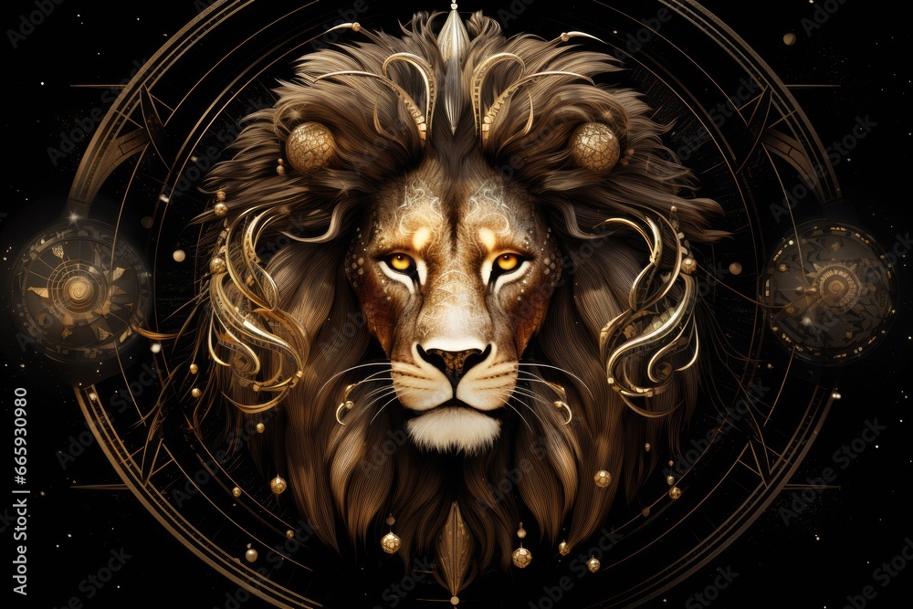 Zodiac Leo Symbol Leo the lion star sign The constellation of Leo is a ...