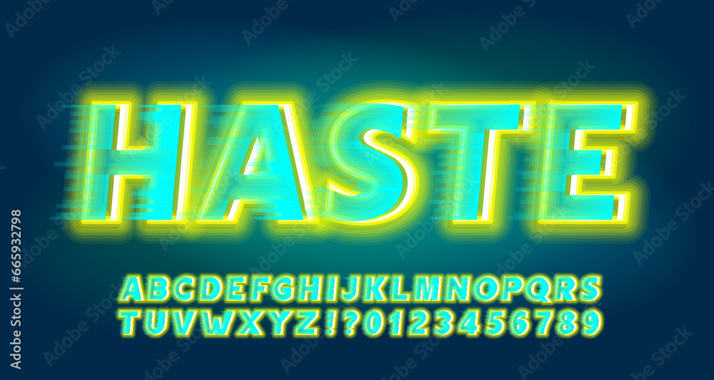 Photo & Art Print Haste alphabet font, epifantsev