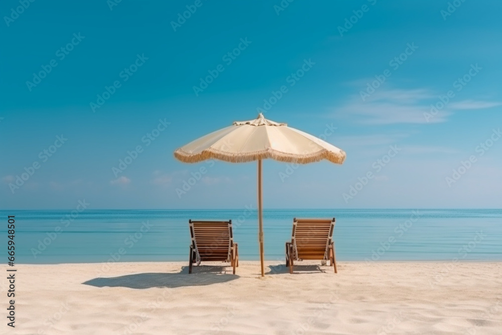 Tranquil beach scene, Panoramic tropical beach landscape for background ...
